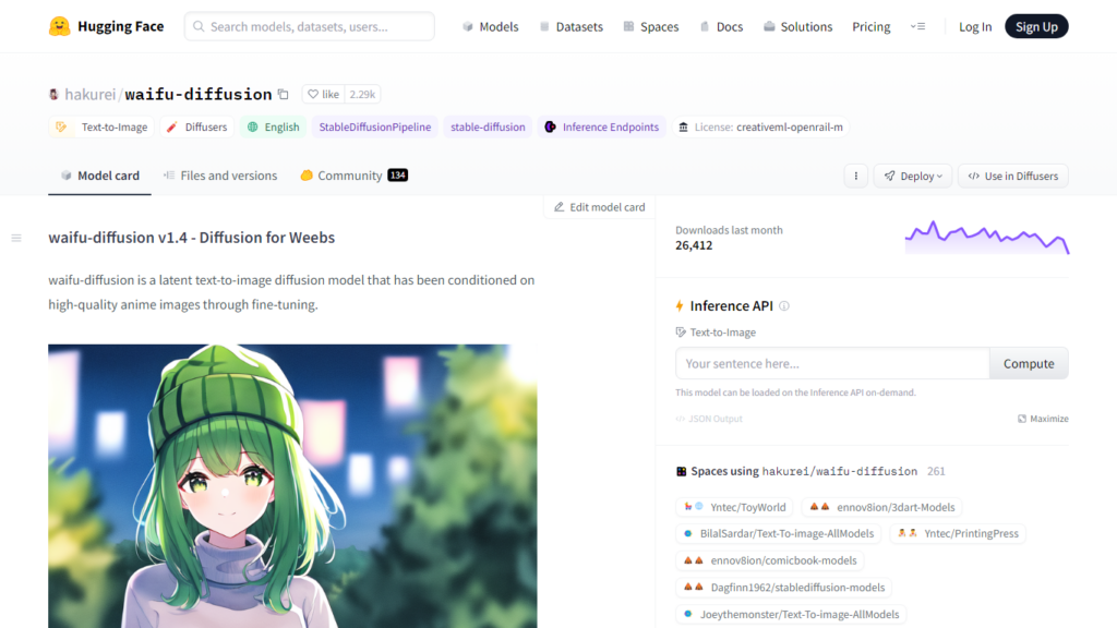 Waifu-diffusion on Hugging Face – TopAi.fyi